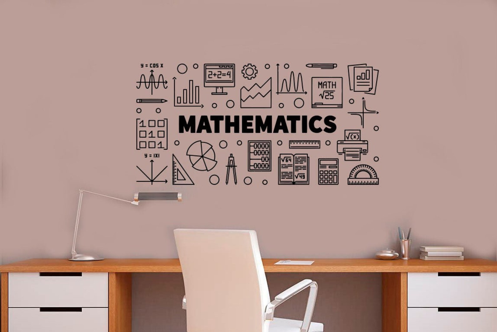 Mathematics Wall Vinyl Decal Sticker Education Science School | Etsy