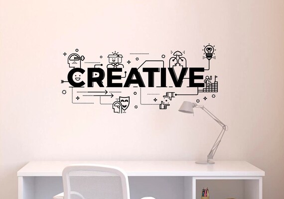 Creative Wall Vinyl Decal Word Lettering Sticker Networks - Etsy