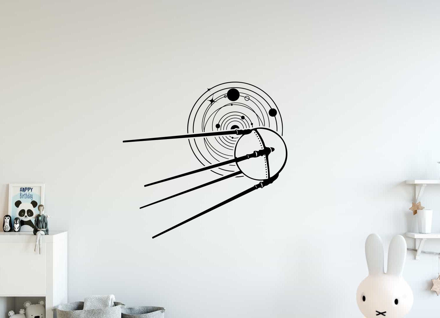 Sputnik Space Ship Wall Vinyl Decal Sticker Bedroom Home - Etsy