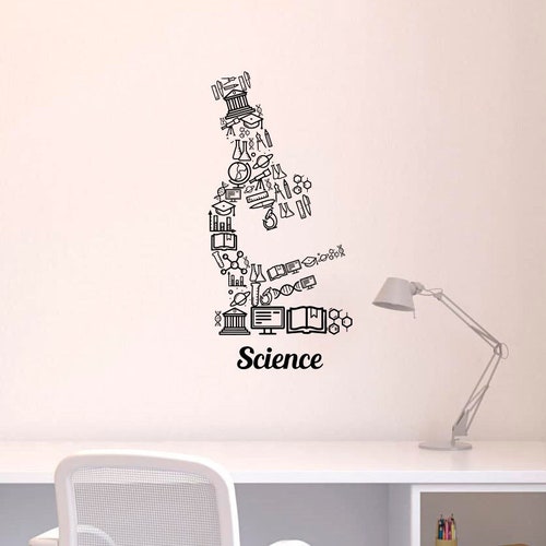 Microscope Science Wall Vinyl Decal School Education Sticker - Etsy