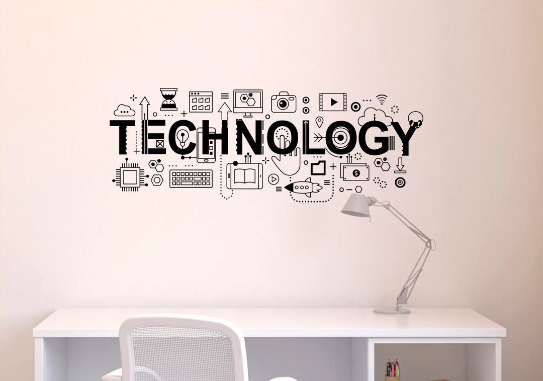 Technology Wall Vinyl Decal Sticker Education Science School Library ...