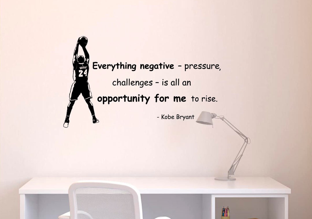 Kobe Bryant Quote Wall Vinyl Decal Basketball Player Legend Sport Game ...