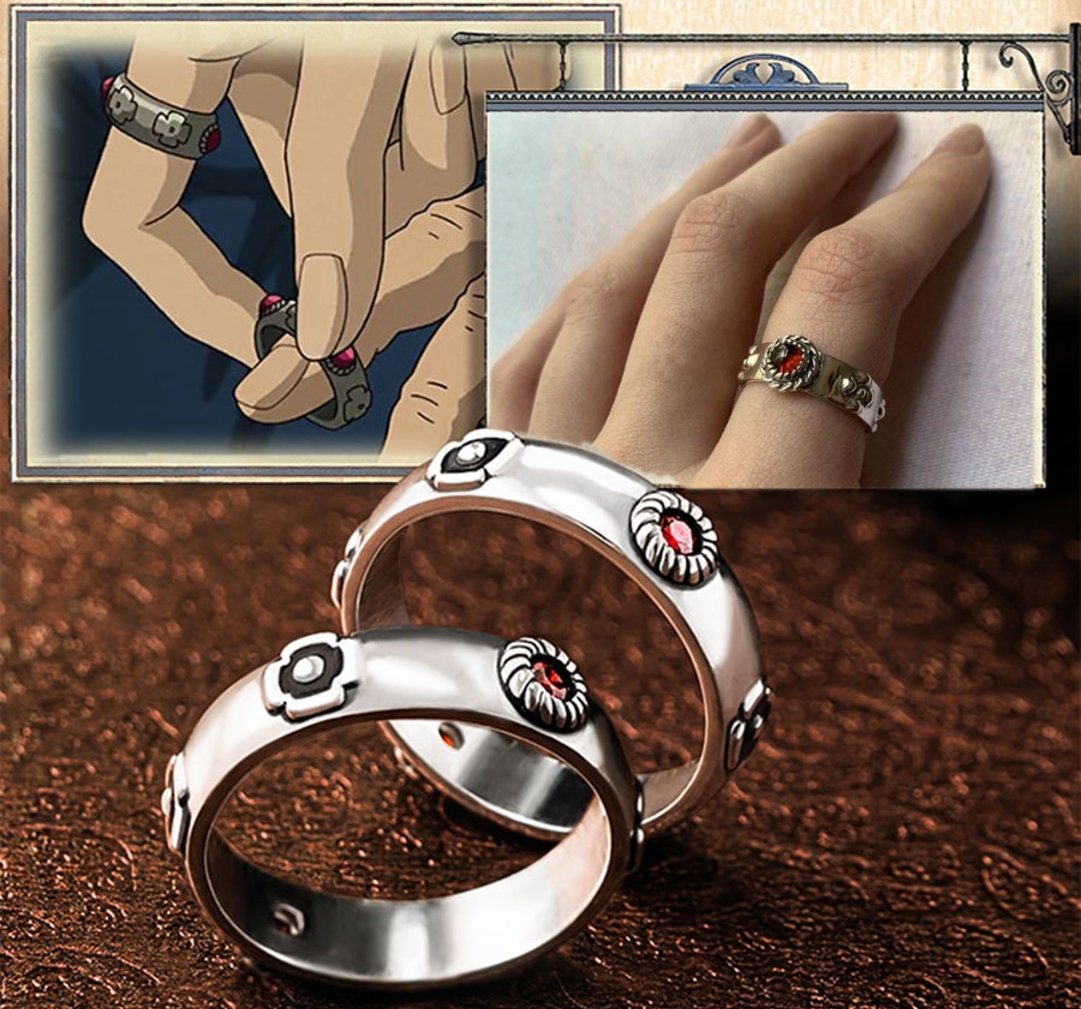 S925 Sliver Howl's Moving Castle Ring Anime jewelry | Etsy