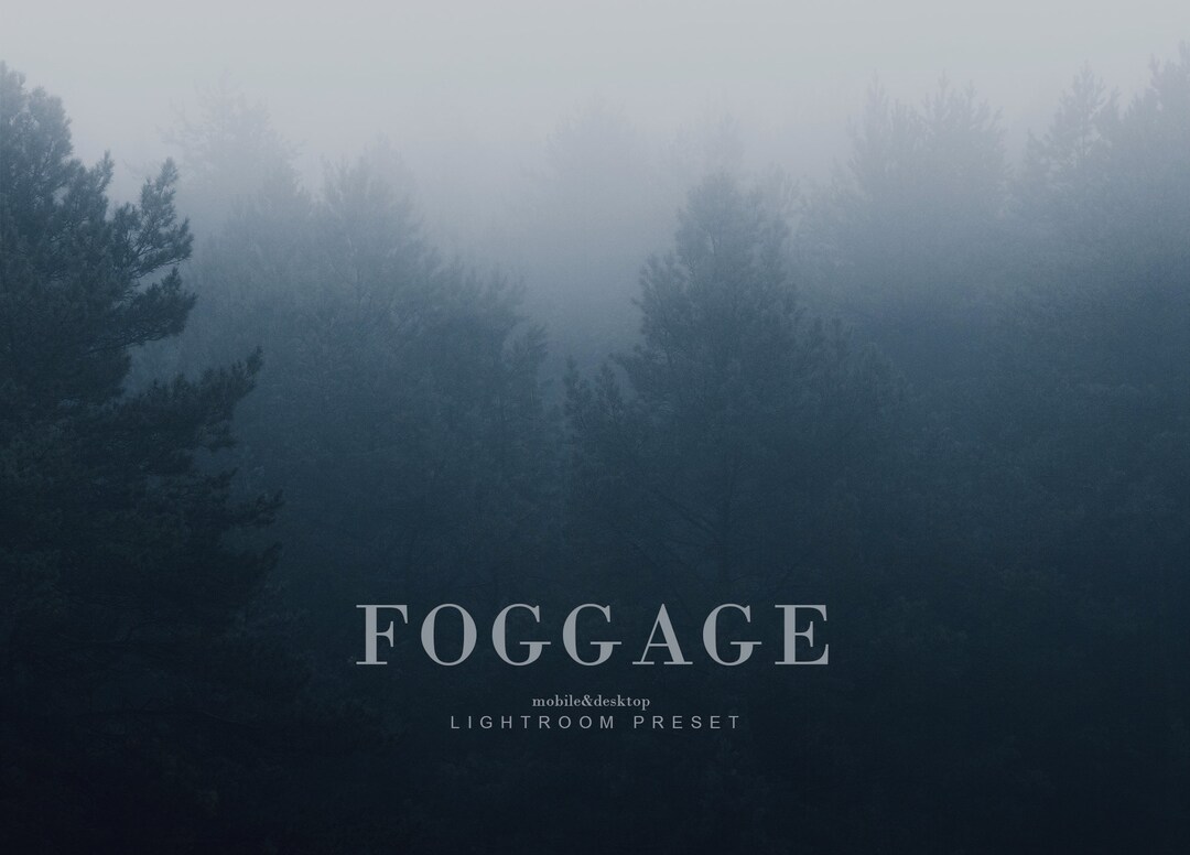 Foggage- Desktop&mobile Landscape Lightroom Preset Moody Editing ...