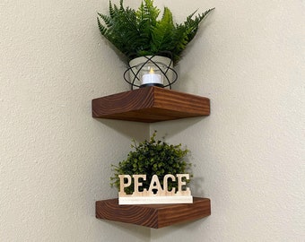 Floating Corner Shelves | Etsy