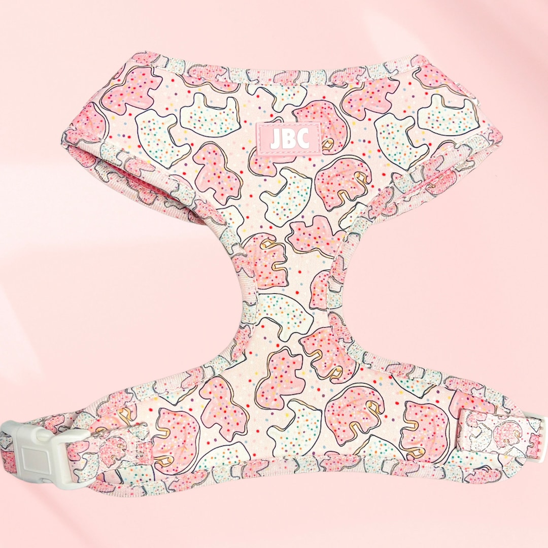 Cute Pink Dog / Cat Adjustable Harness Frosted Animal Cracker (matching ...