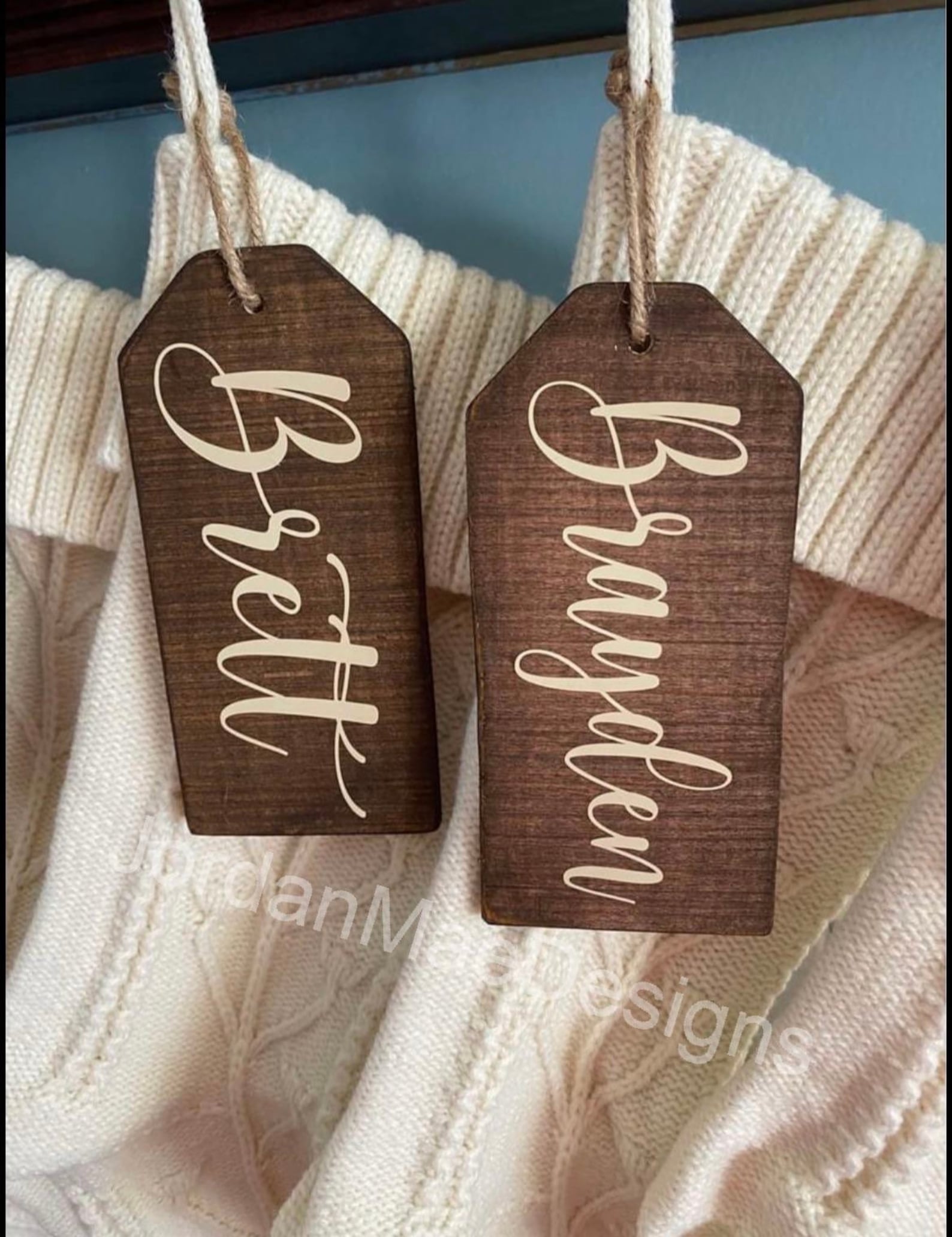 Personalized Christmas Stocking Tags Custom Christmas - Etsy