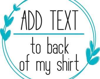Words on Back of Shirt - Etsy