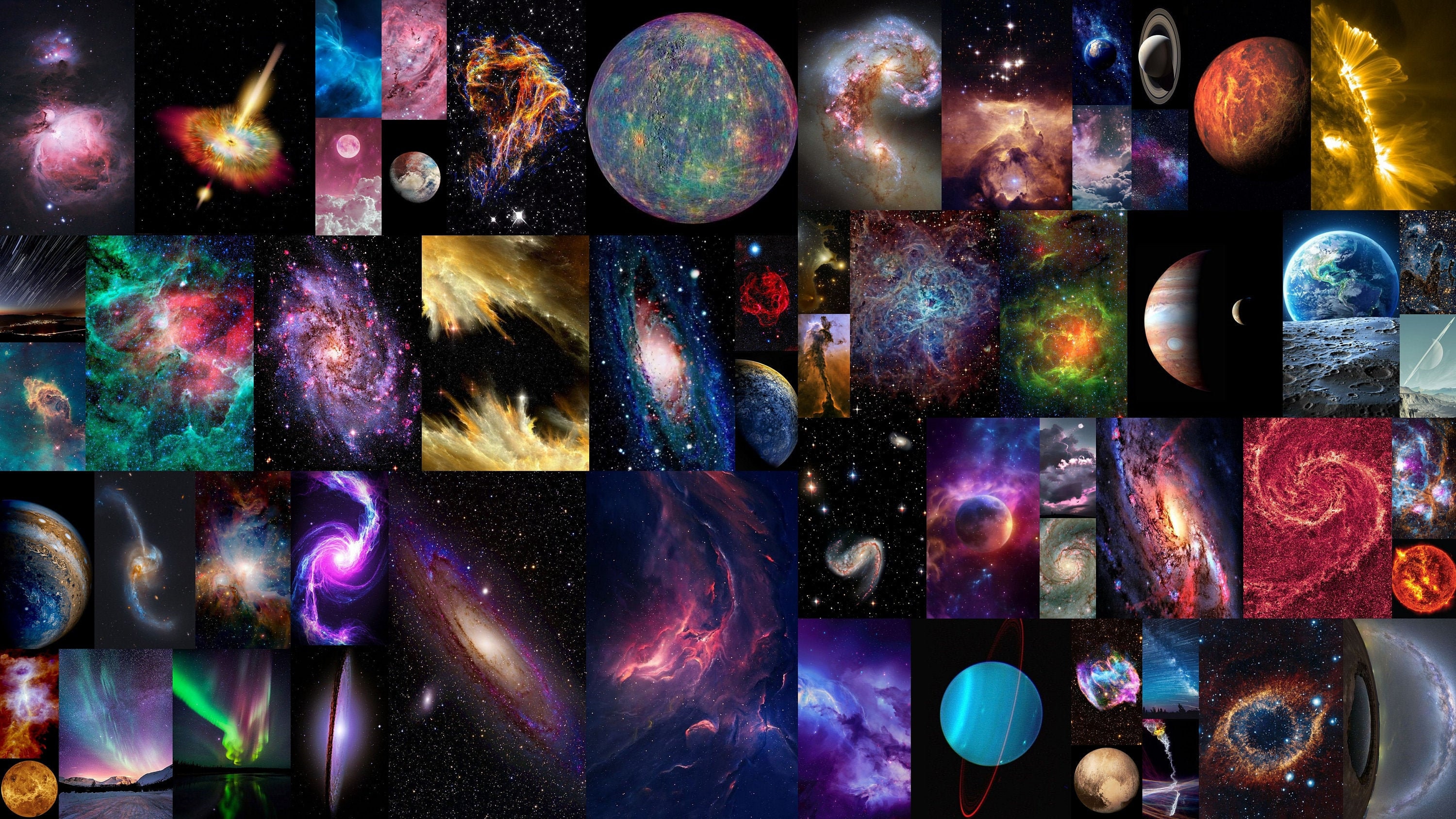 Universe Space Nebulae planet Aesthetic Wall Collage Kit 60 | Etsy