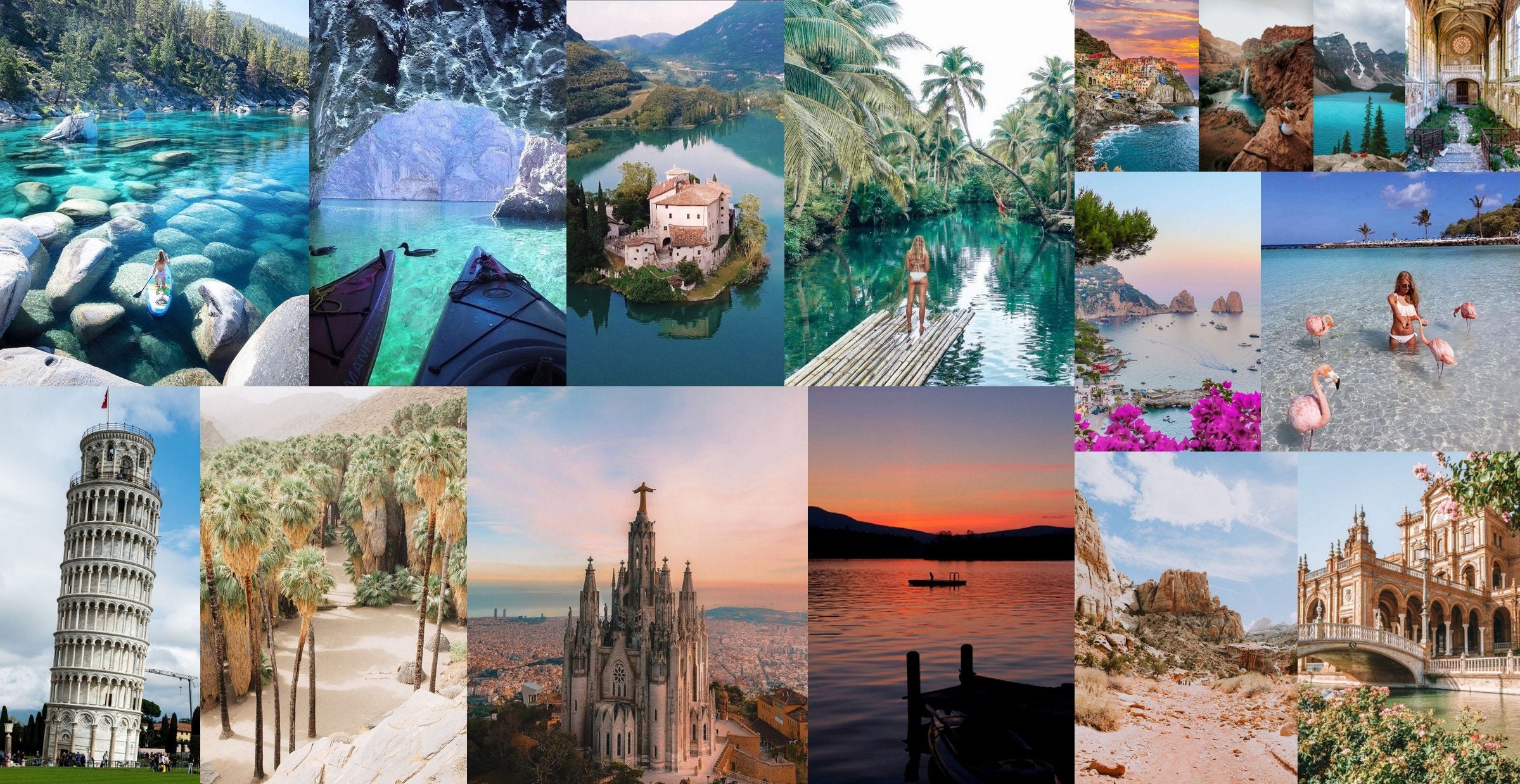 Boujee Traum Reise Urlaub Wand Kunst Collage Pack von 50 Stück | Etsy