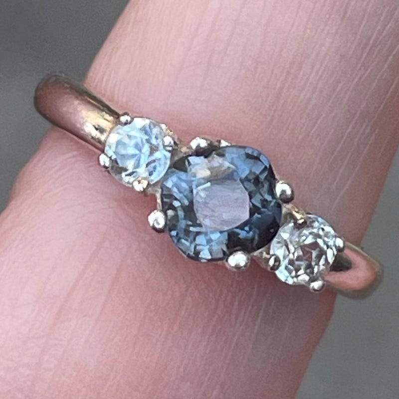 Grey Spinel Ring - Etsy