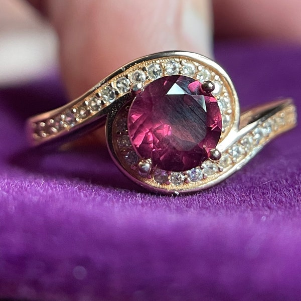 Rhodolite Ring - Etsy