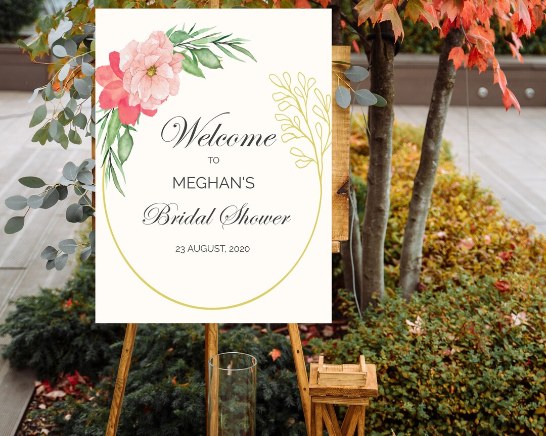 Spring Floral Welcome Signage Printable Bridal Shower Welcome - Etsy