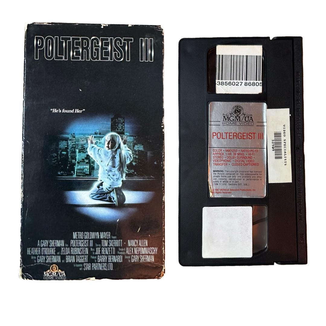 Poltergeist III VHS Tape - Horror Movie - Etsy