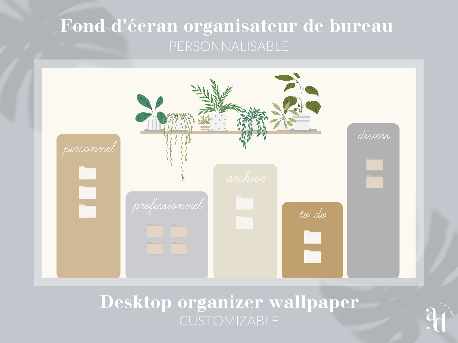 Custom Desktop Organizer Wallpaper to Be More Organized and Productive ...