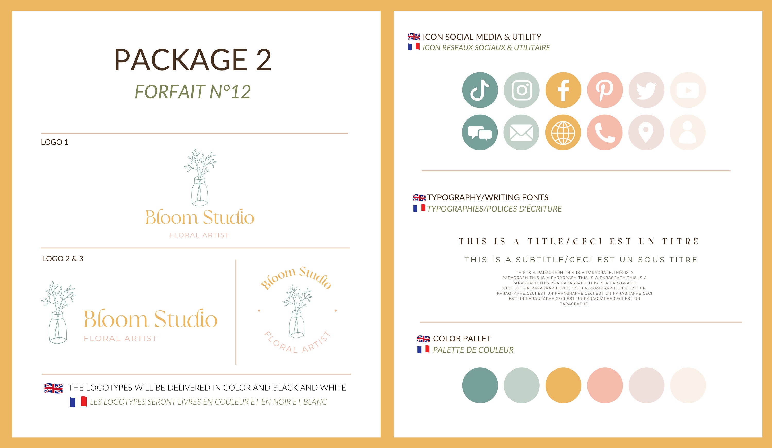 Customizable Logo and Brand Kit, Custom Communication Set With ...