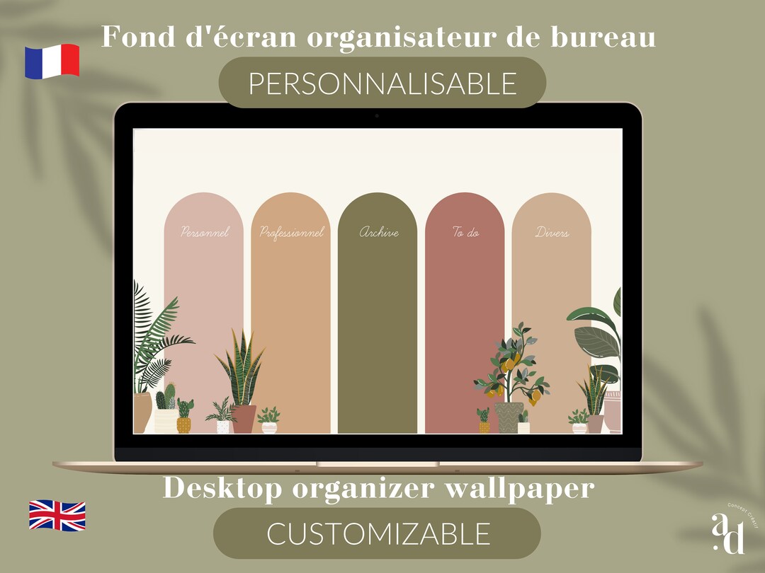 Custom Desktop Organizer Wallpaper to Be More Organized and Productive ...