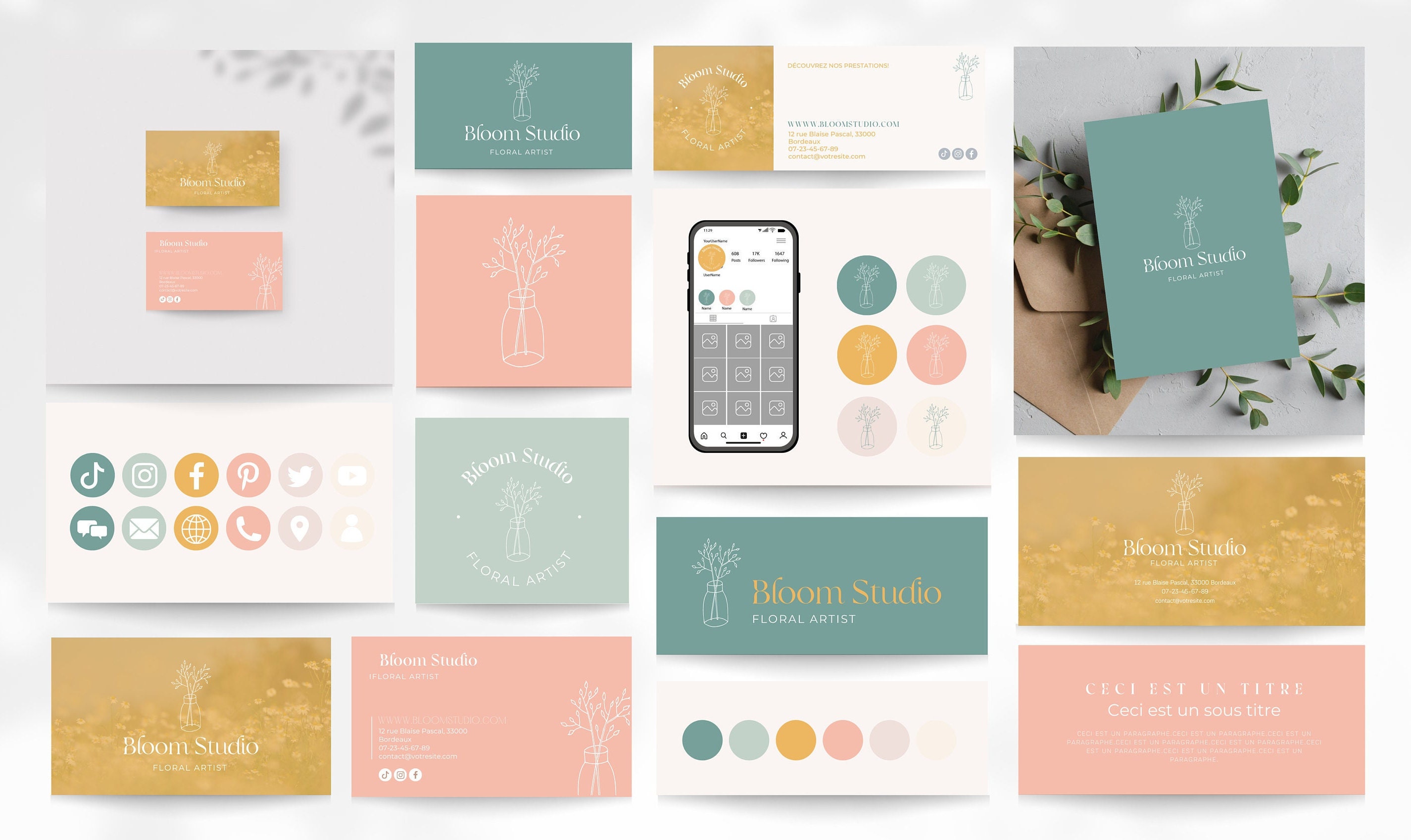 Customizable Logo and Brand Kit, Custom Communication Set With ...