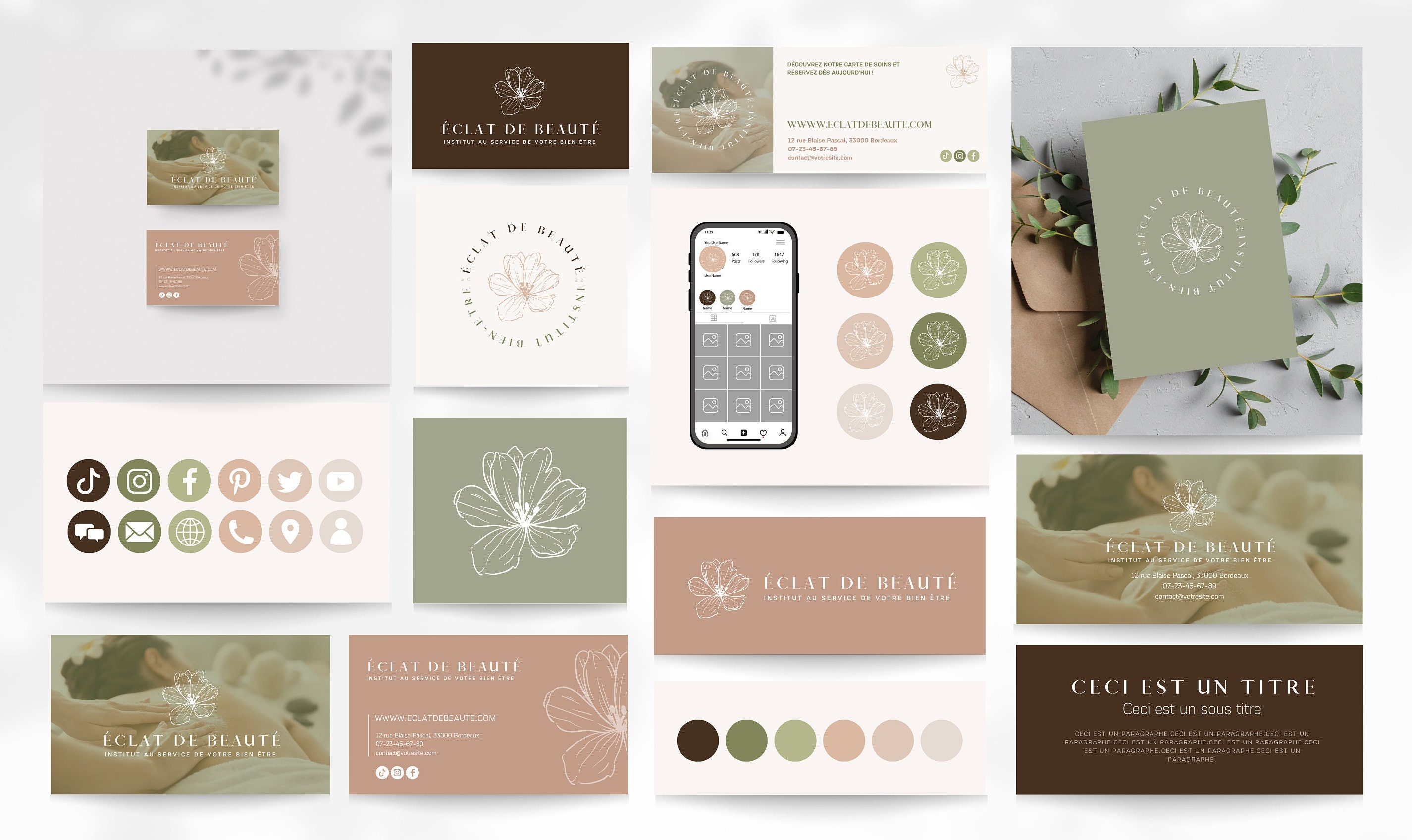 Customizable Logo and Brand Kit, Custom Communication Set With ...