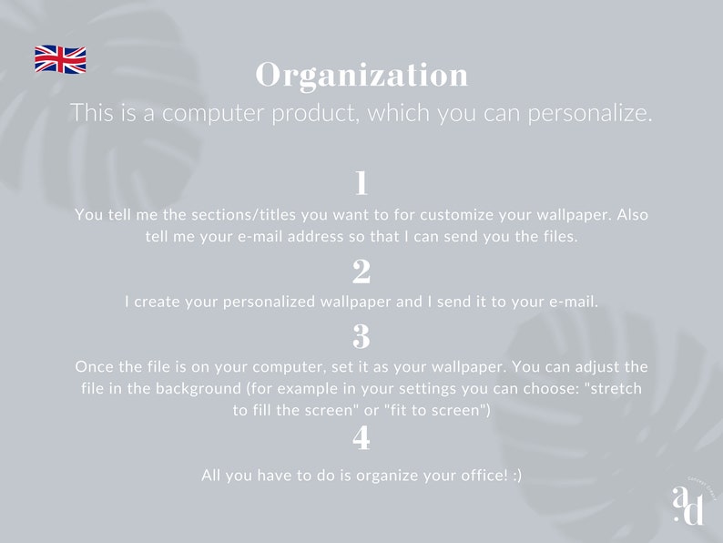 Custom Desktop Organizer Wallpaper to Be More Organized and Productive ...