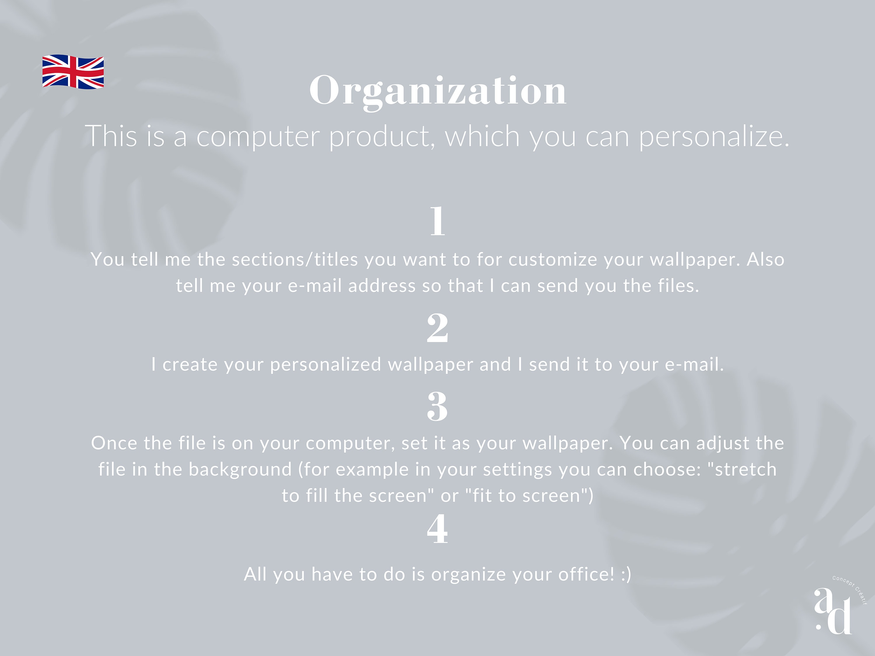 Custom Desktop Organizer Wallpaper to Be More Organized and - Etsy