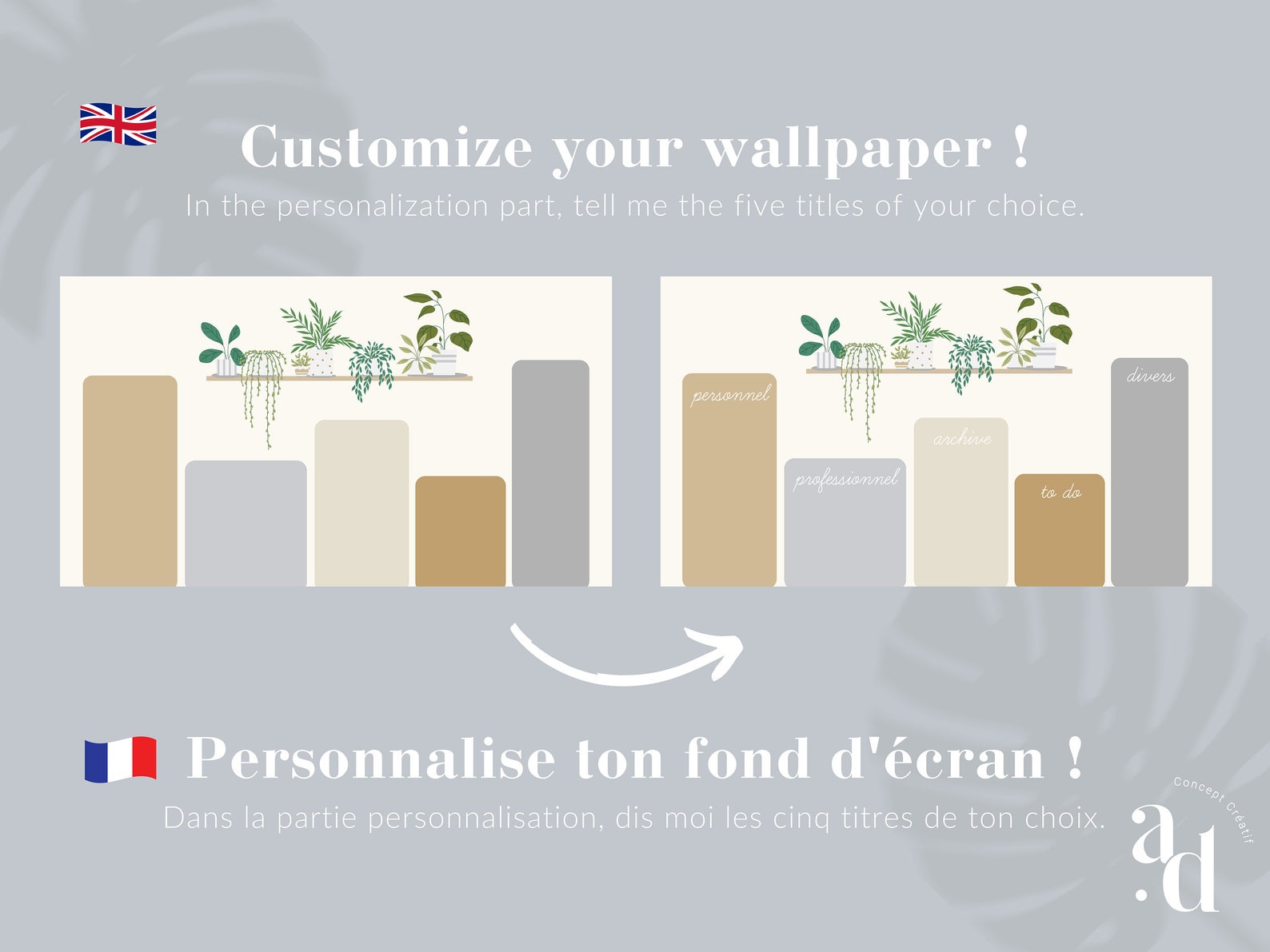 Custom Desktop Organizer Wallpaper to Be More Organized and Productive ...