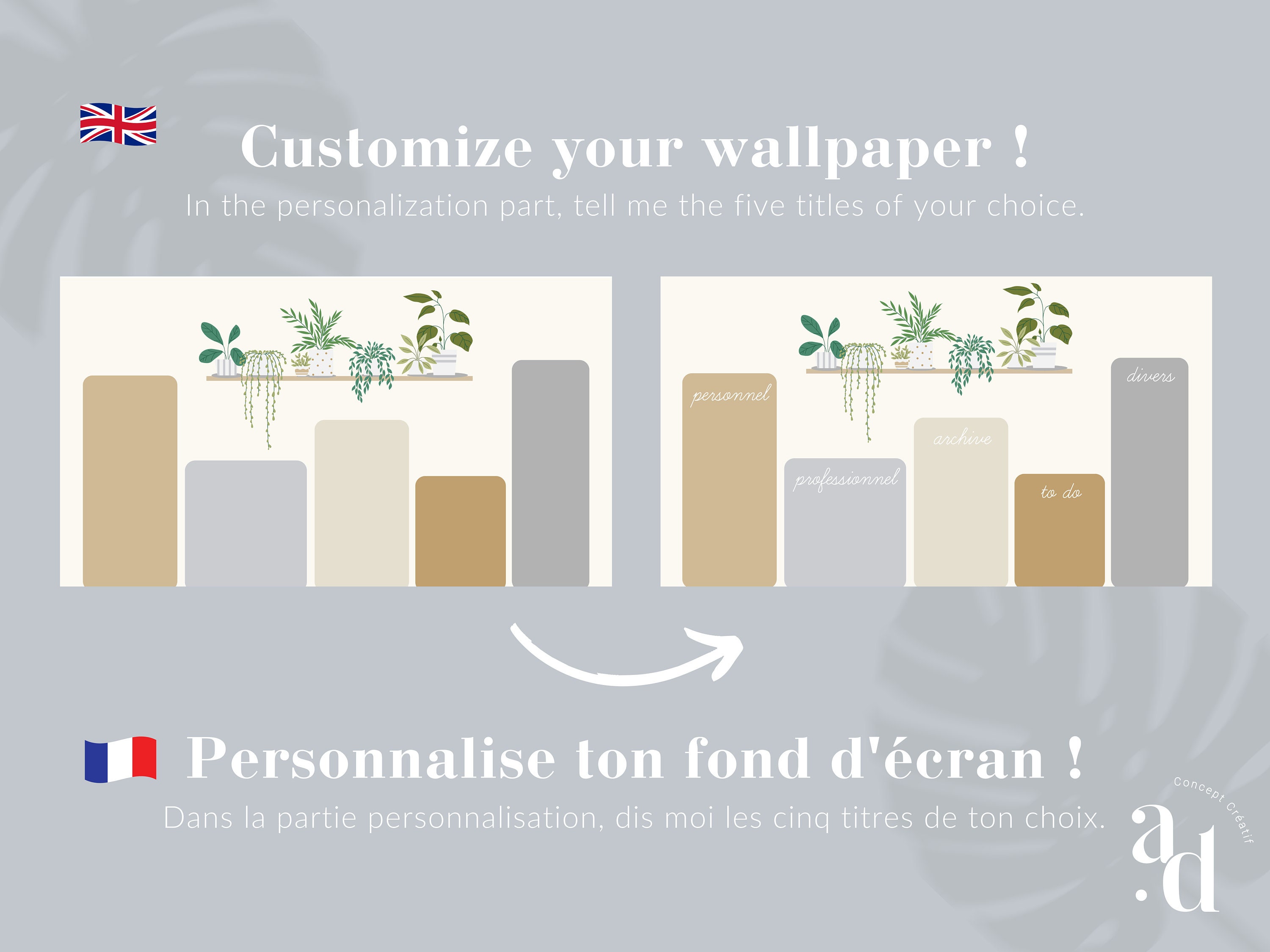 Custom Desktop Organizer Wallpaper to Be More Organized and Productive ...