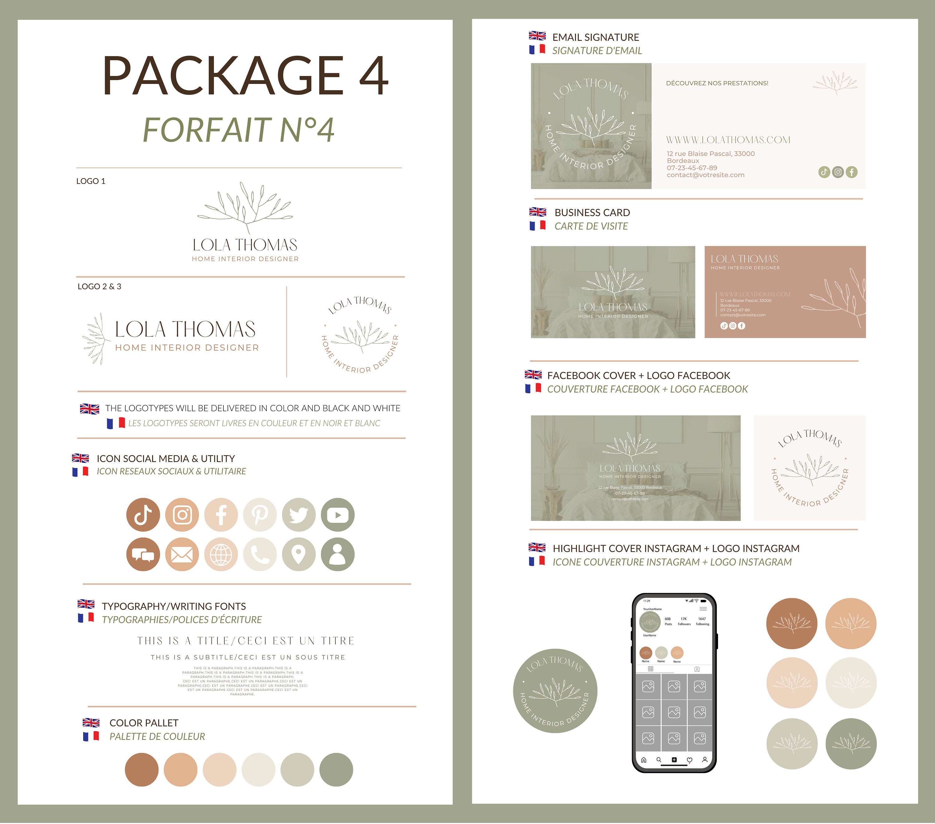 Customizable Logo and Brand Kit Custom Communication Set With - Etsy