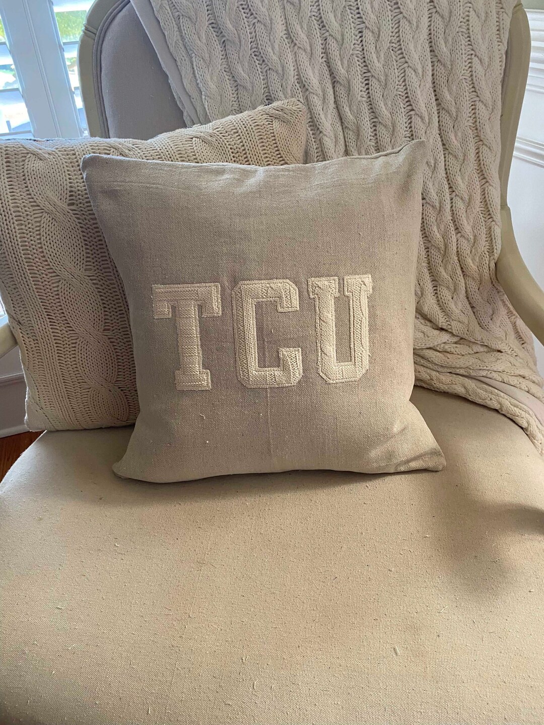 TCU Pillow, Custom Dorm Decor, TCU Graduation Gift, Texas Christian ...