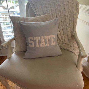 Custom Dorm Decor, State Pillow, Custom Throw Pillow, Collegiate Pillow ...