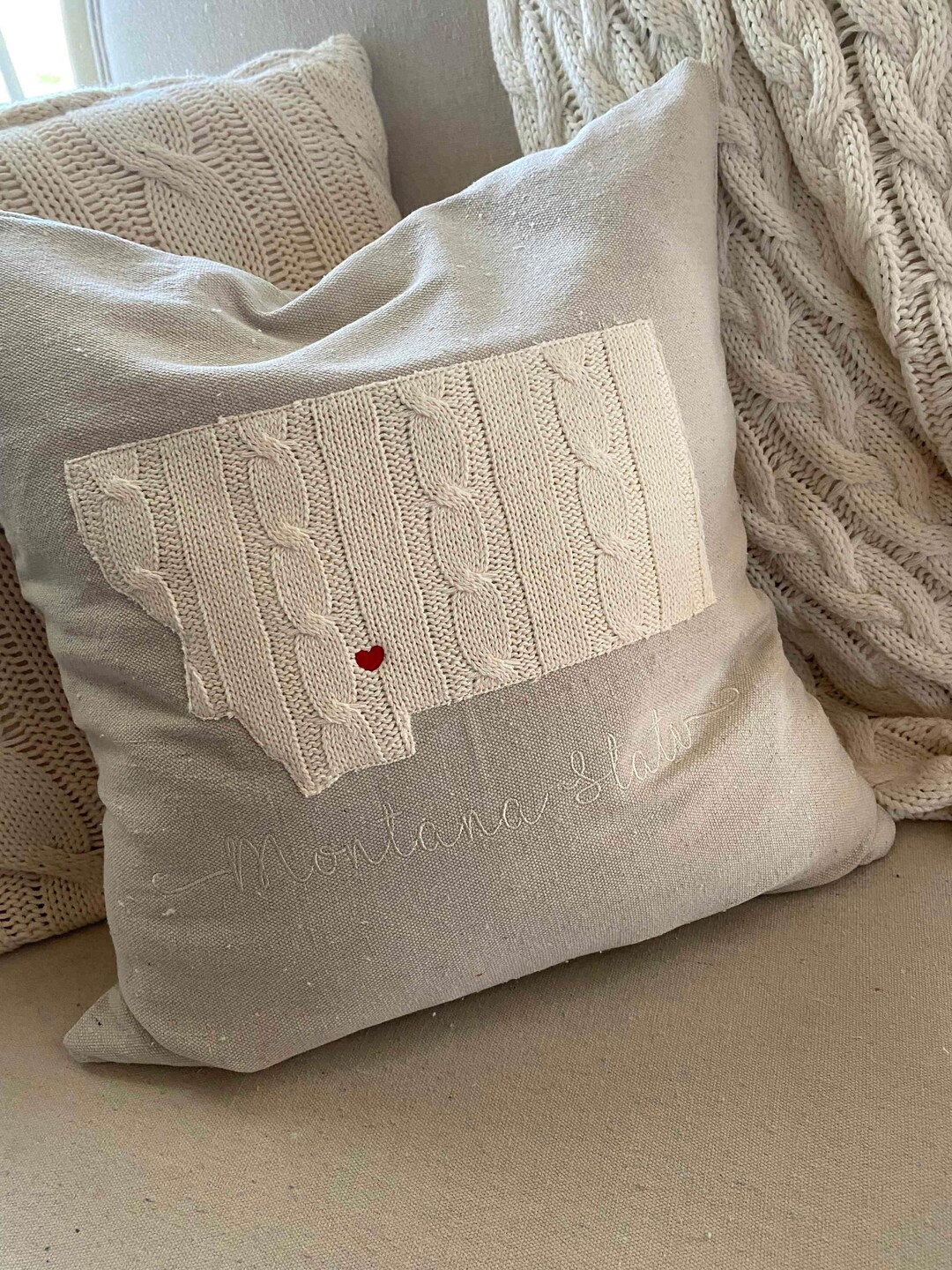 City and State Pillows, Custom Pillow Cover, Closing Gift, Realtor Gift ...