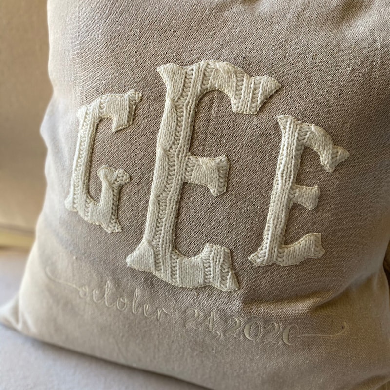 Monogrammed Pillow - Etsy