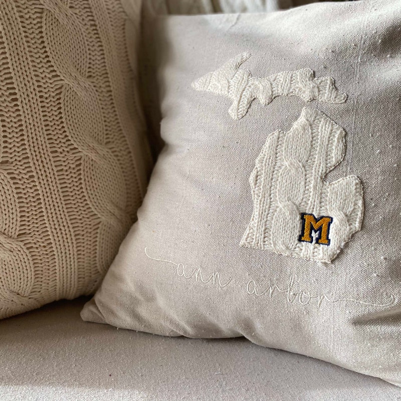 Michigan Pillow - Etsy