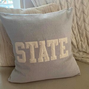 Custom Dorm Decor, State Pillow, Custom Throw Pillow, Collegiate Pillow ...