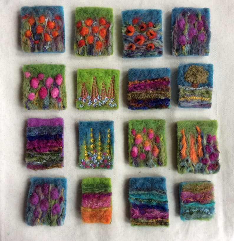 Needle Felted Brooches Handmade | Etsy