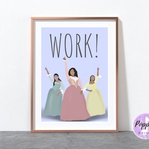 Work Hamilton Poster Hamilton Print Schuyler Sisters - Etsy UK