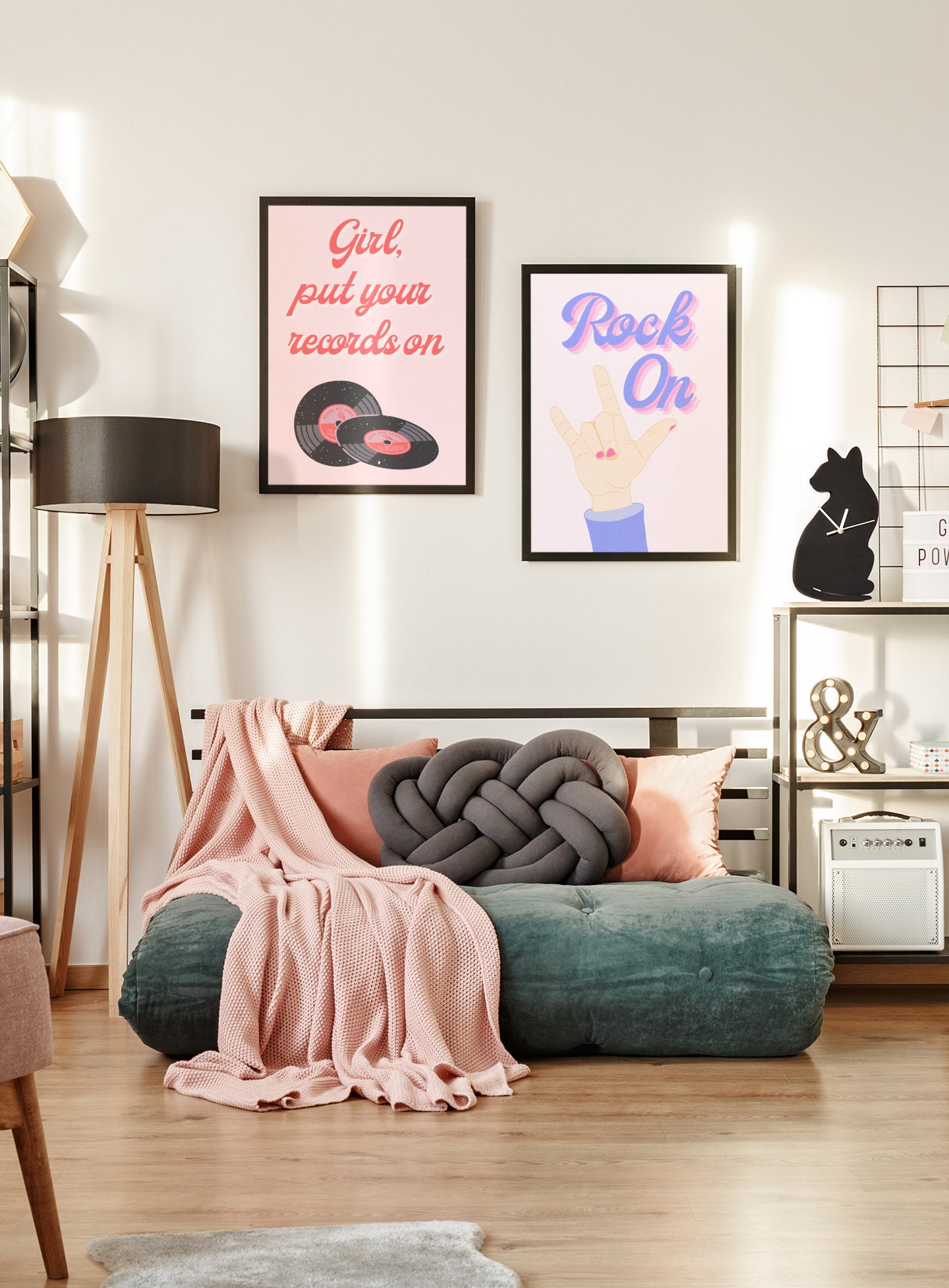 Rock on Print Rock Musik Druck Retro Stil Druck - Etsy.de