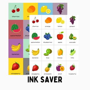 Printable Fruit and Vegetable Vocabulary Flashcards PDF, Picture Cards ...