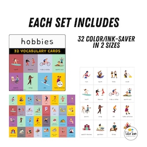 500 Vocabulary Flashcards Cards by Topic for Games and Activities ESL ...