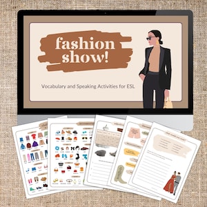 Fashion Show ESL PDF Printable and Presentation Lesson Plan, Ordering ...
