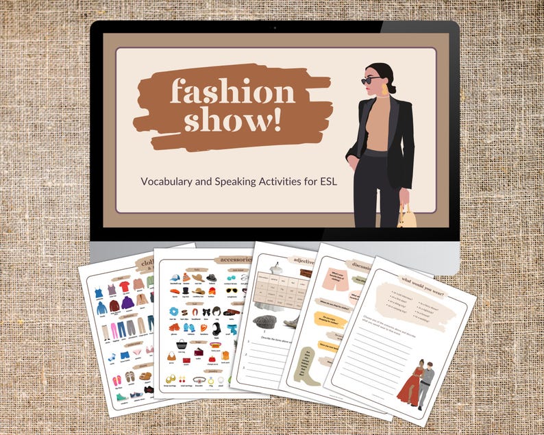 Fashion Show ESL PDF Printable and Presentation Lesson Plan, Ordering ...