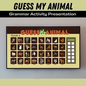 Animals Guessing Game English Resource for Auxiliary Questions and ...