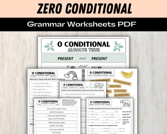 Zero Conditional Interactive And Downloadable Worksheet Zero Conditional Interactive And Downloadable Worksheet