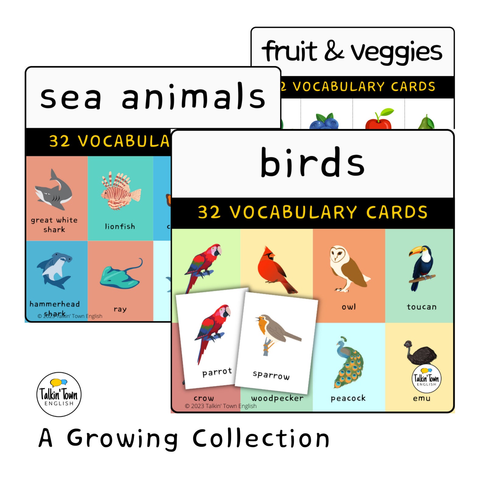 600+ Printable Vocabulary Flashcards Cards by Topic for Classroom Games ...