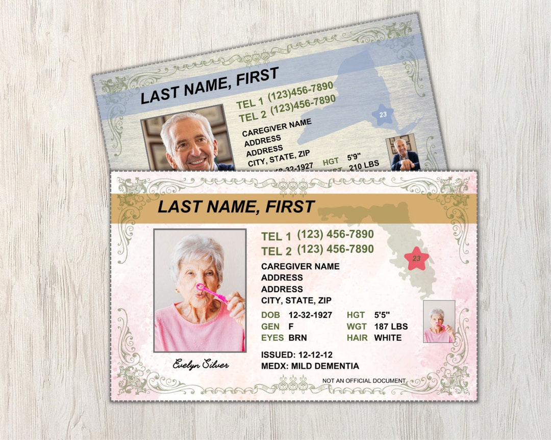 Senior ID Card TEMPLATE Identification Cards Design a Realistic I.D ...