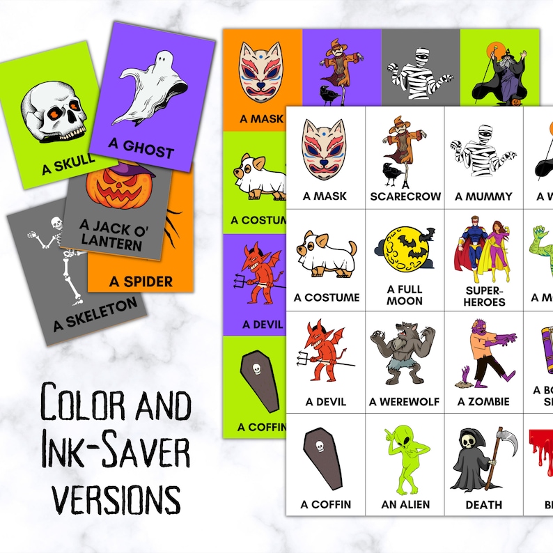 Printable Halloween Vocabulary Picture Cards, ESL Halloween Flashcards ...