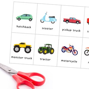 Transportation Flashcards: ESL Vocabulary Cards (printable PDF) - Etsy