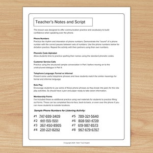 Printable Telephone English Lesson Plan: Role Play & Communication ...