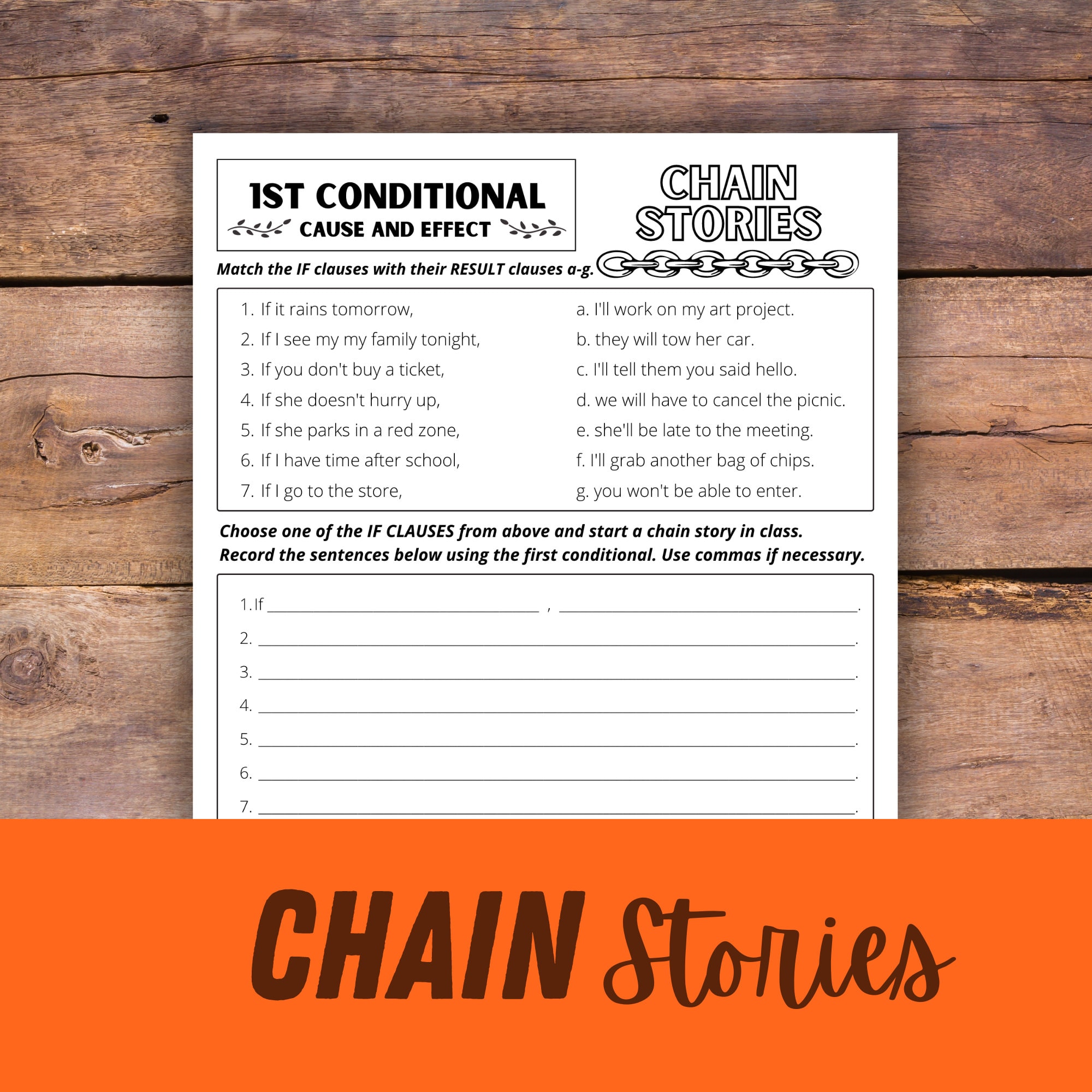 ESL First Conditional Grammar Activity Pack: Superstitions, Chores ...