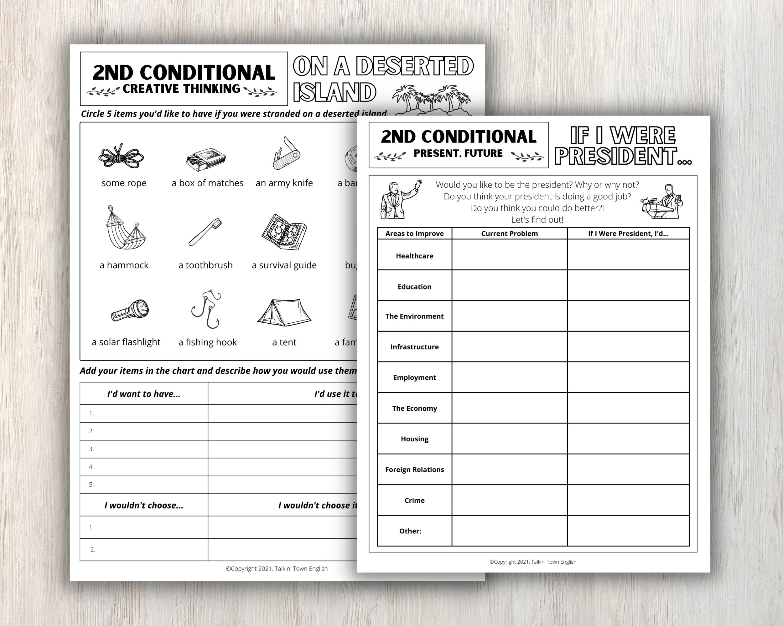 Conditionals 0-3 Worksheets and Conversation Cards PDF for English ...